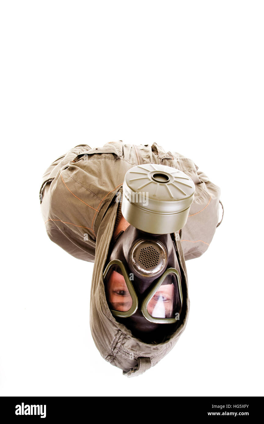 Man wearing breathing mask Cut Out Stock Images & Pictures - Alamy