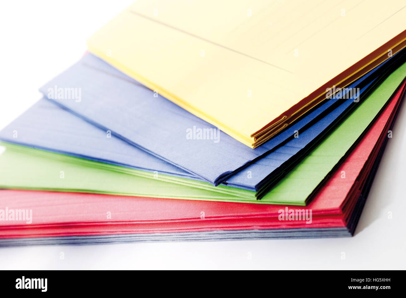 Colourful folders (file folders, portfolios Stock Photo - Alamy