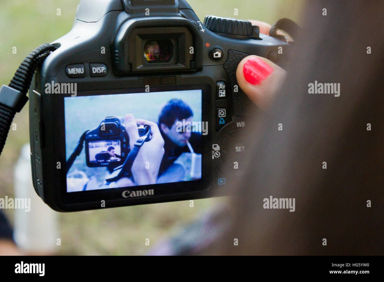 Cameras taking a picture Stock Photo - Alamy