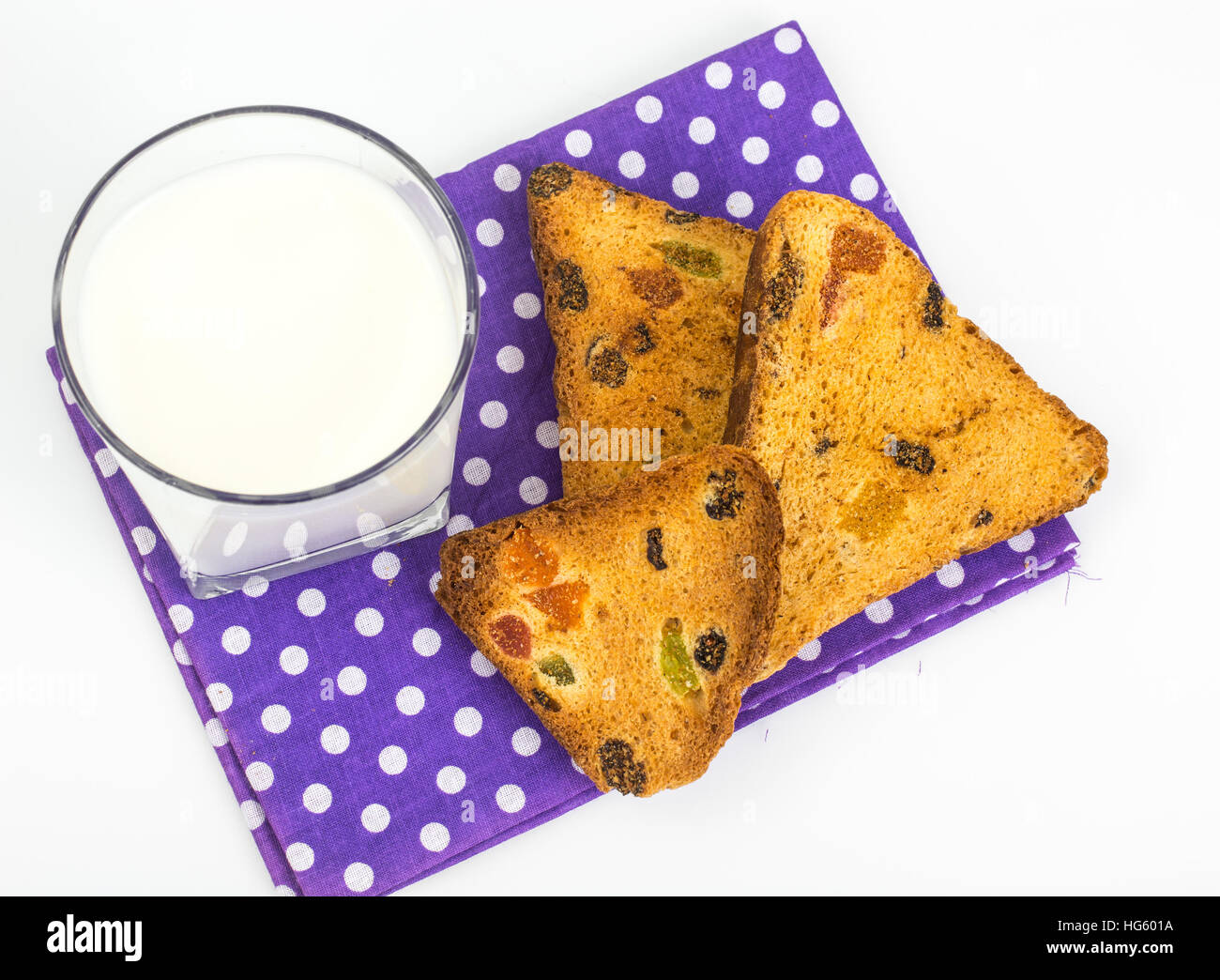 Dry biscuits with candied fruit and raisins Stock Photo - Alamy