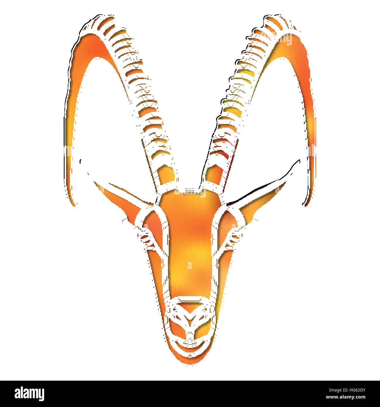 Bright colorful goat portrait, zodiac Capricorn sign for astrological ...