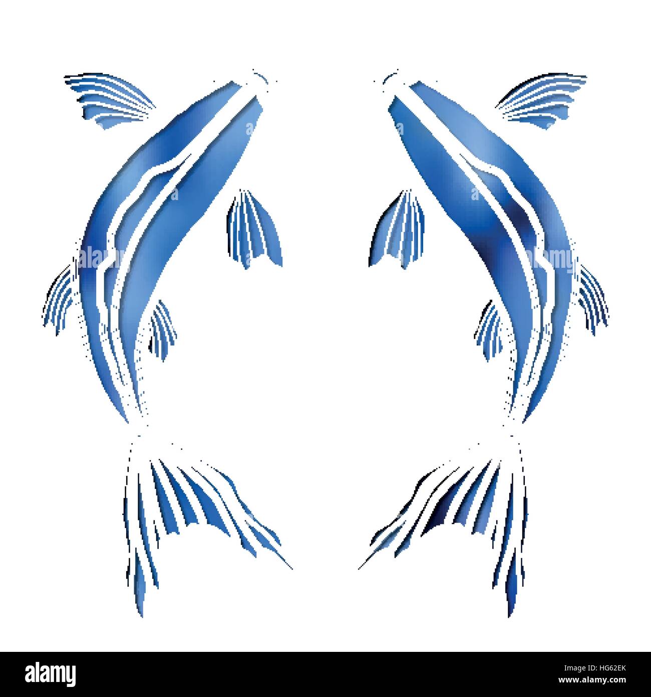 Bright colorful fishes, zodiac Pisces sign for astrological ...