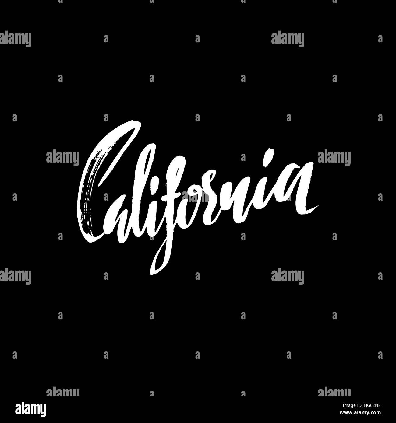 California lettering. Retro typography print. Vintage text Stock Vector ...