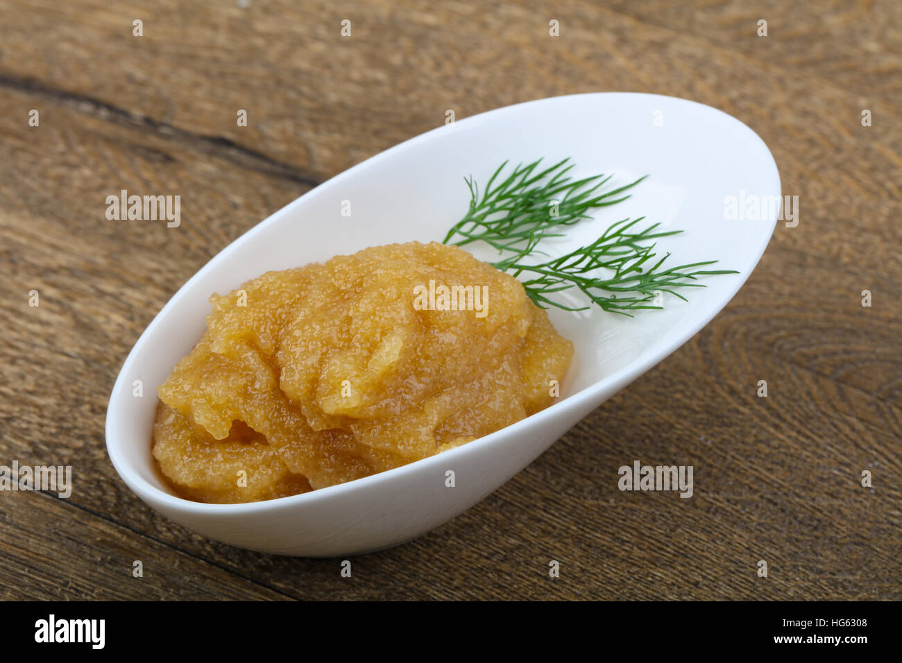 Herring roe with dill on the plate Stock Photo - Alamy