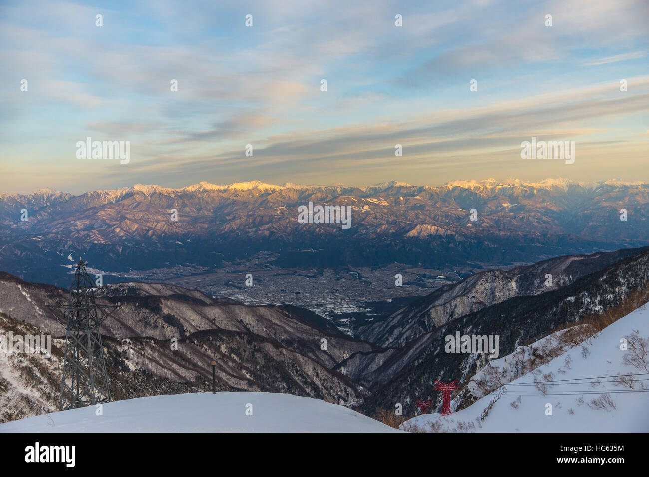 Senjojiki cirque at the Central Japan Alps in winter Stock Photo - Alamy
