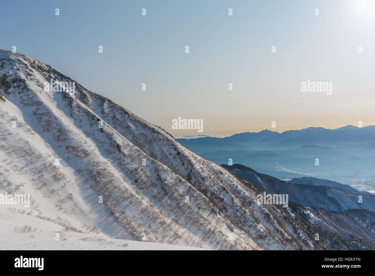 Senjojiki cirque at the Central Japan Alps in winter Stock Photo - Alamy