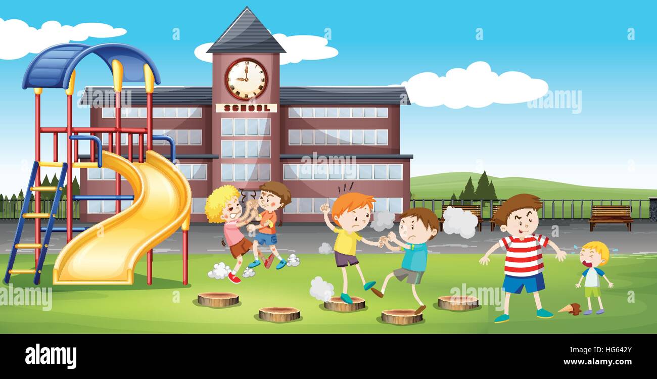 Boys fighting school hi-res stock photography and images - Alamy