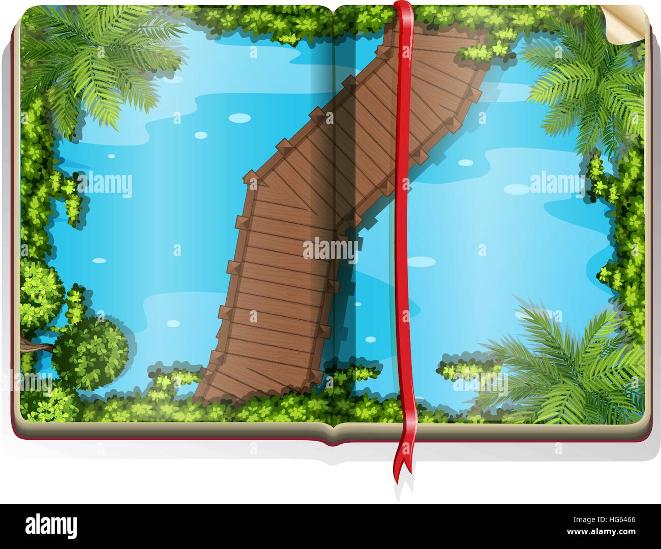 Book with park scene illustration Stock Vector Image & Art - Alamy