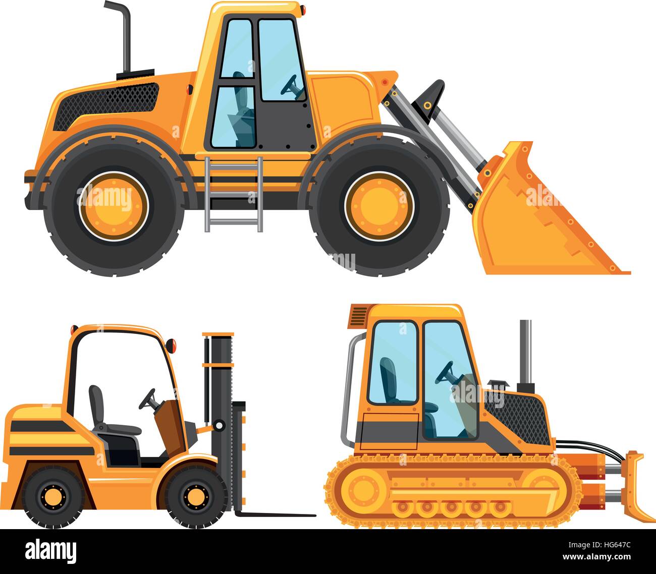 Different types of vehicle used in farming illustration Stock Vector ...