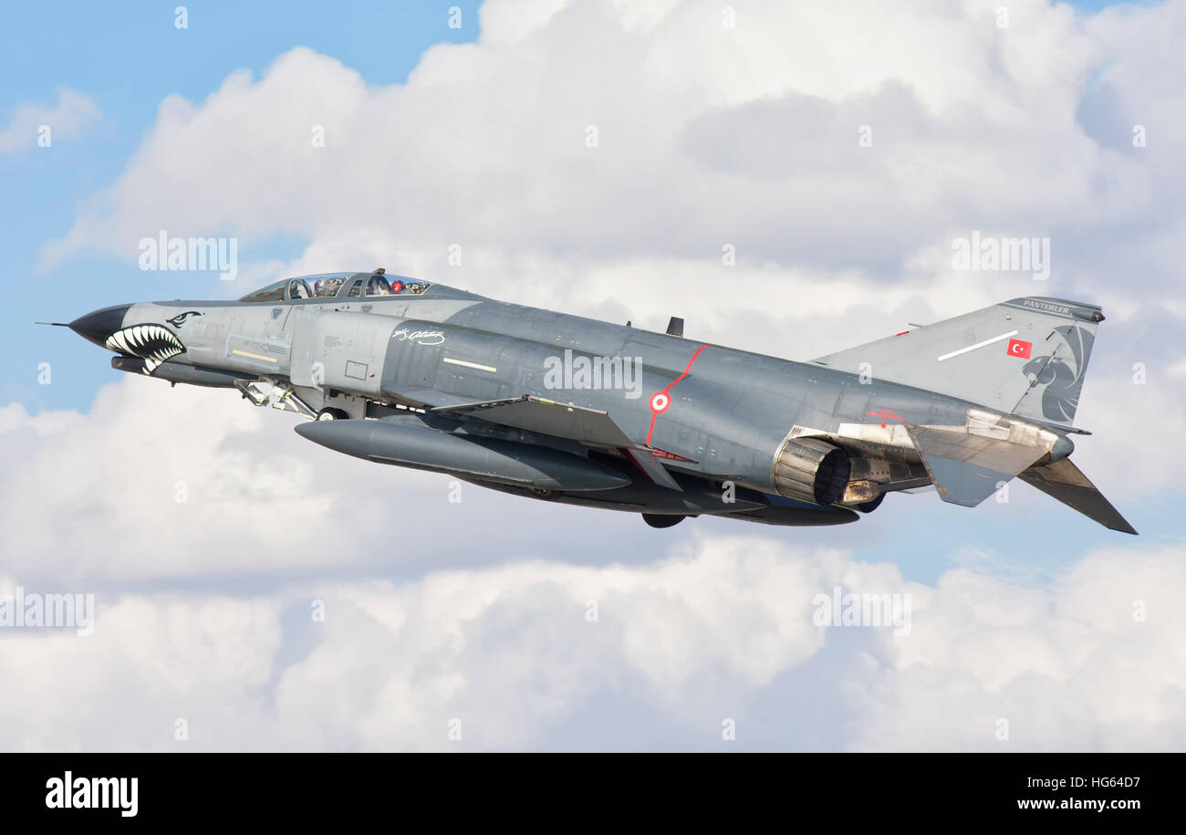 Turkish Air Force F-4 Phantom taking off during Exercise Anatolian ...