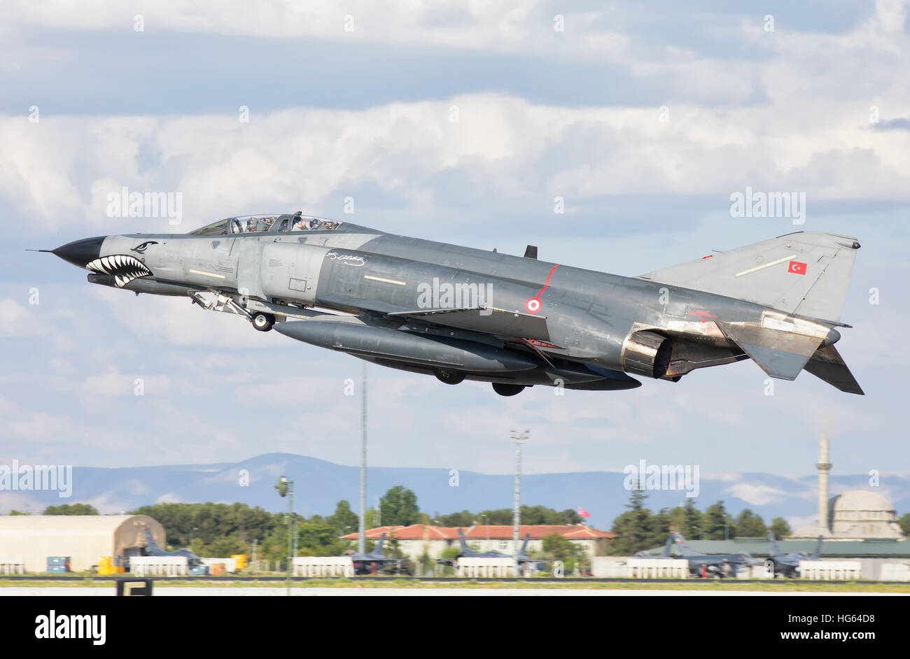 Turkish Air Force F-4 Phantom taking off during Exercise Anatolian ...