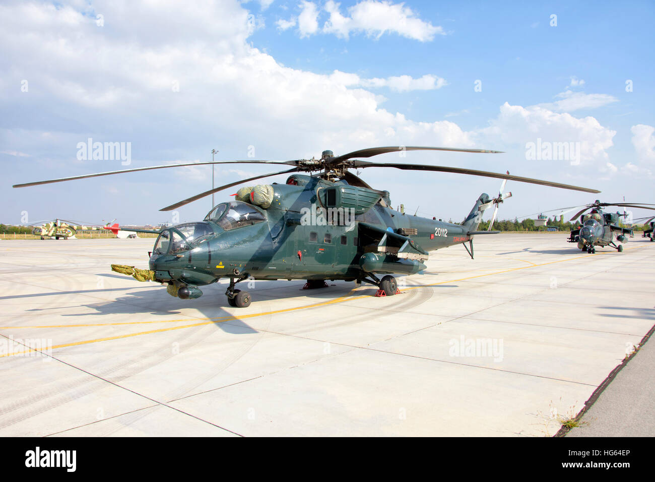 Azerbaijan Air Force Mi-35 helicopter Stock Photo - Alamy
