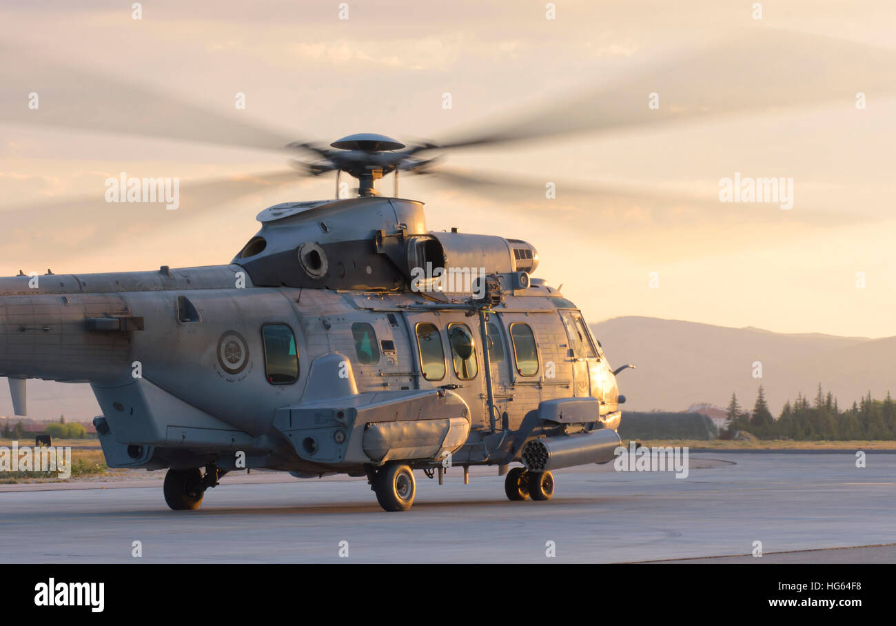 Royal Saudi Air Force AS532 Cougar CSAR helicopter Stock Photo - Alamy