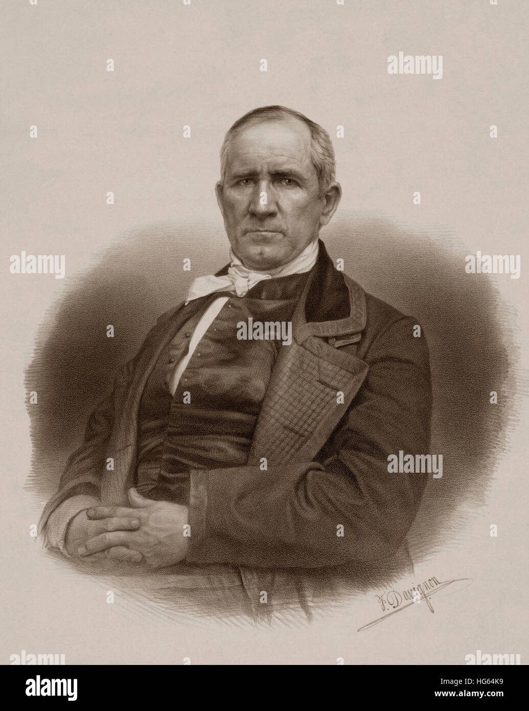 Portrait of Samuel Houston, a politician and soldier Stock Photo - Alamy