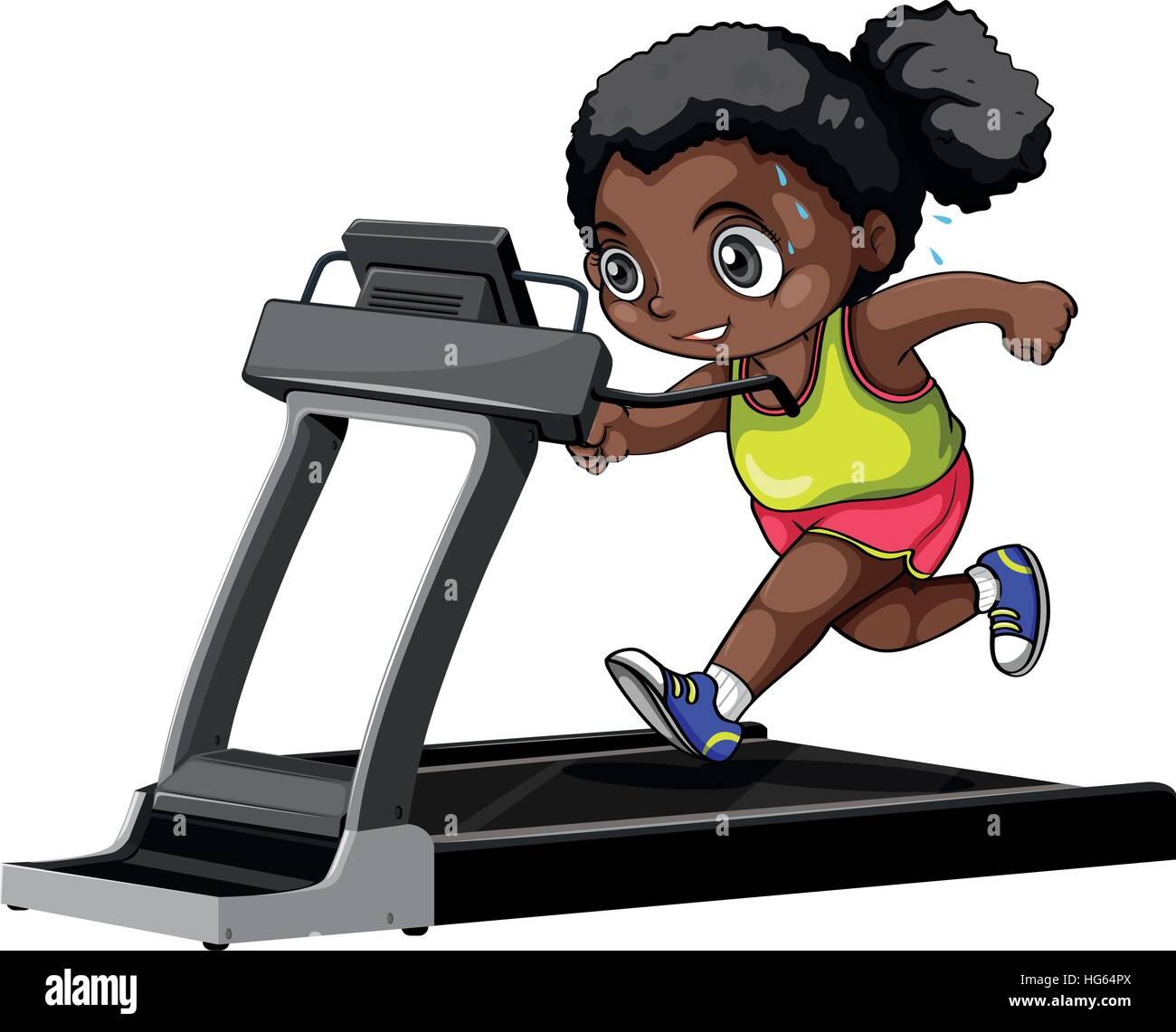 Cartoon Female Runner