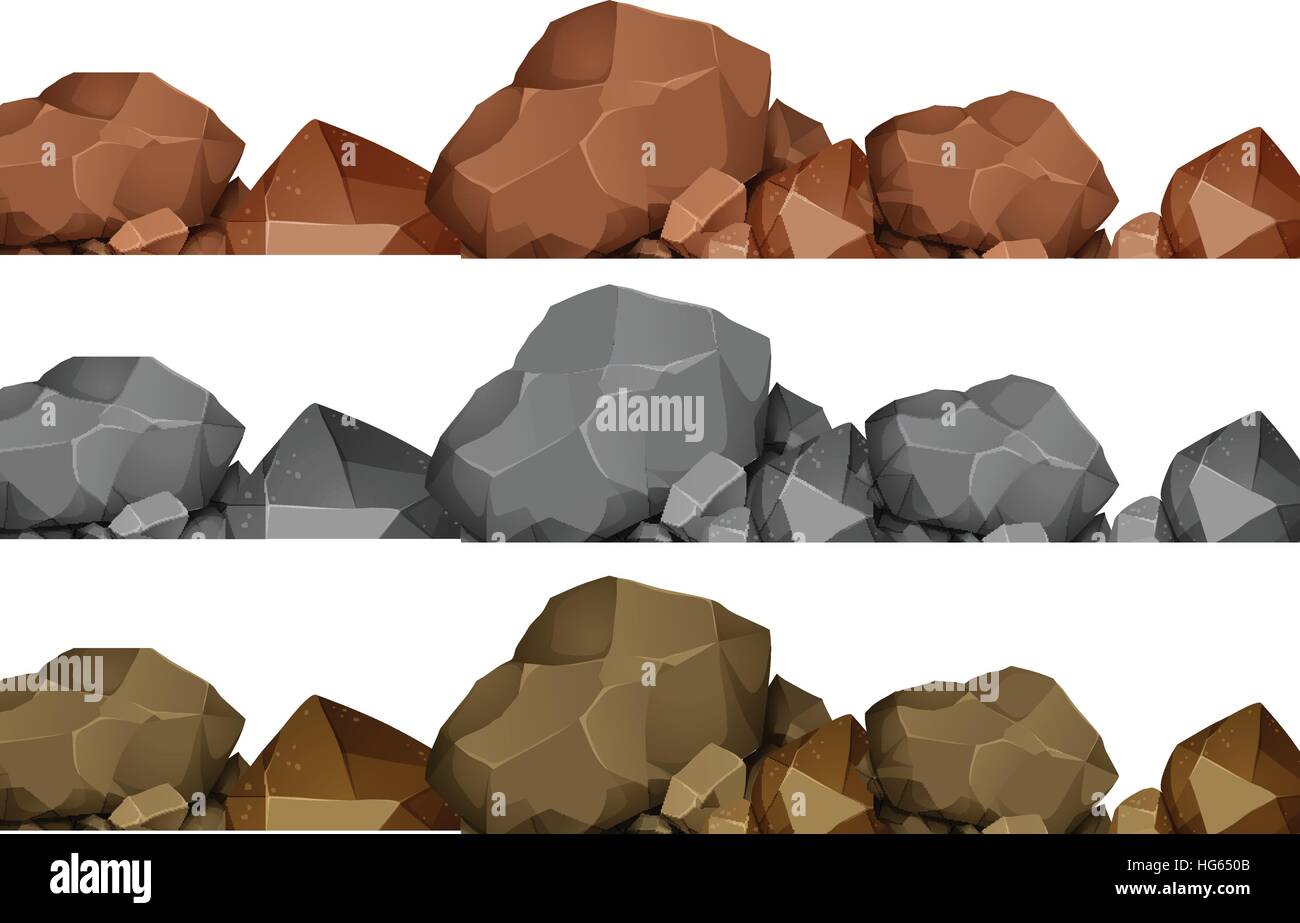 Seamless design of rocks illustration Stock Vector Image & Art - Alamy