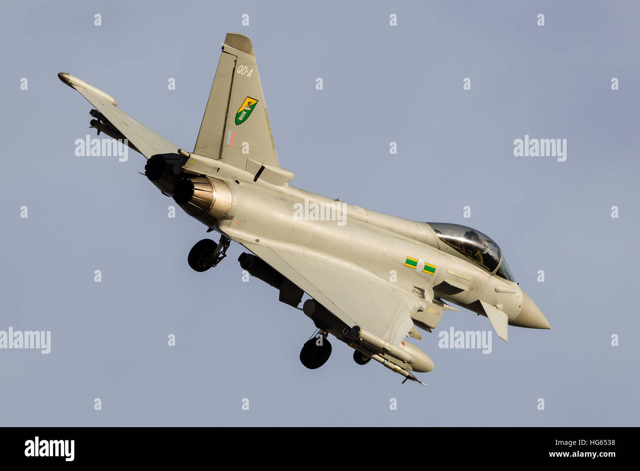 A Royal Air Force Typhoon during a Red Flag mission in Nevada Stock ...