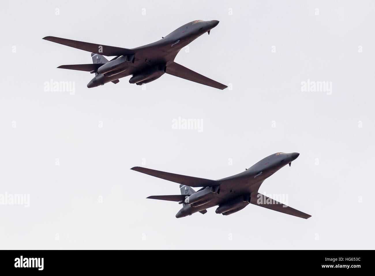 Two U.S. Air Force B-1B Lancers after a Red Flag mission in Nevada ...