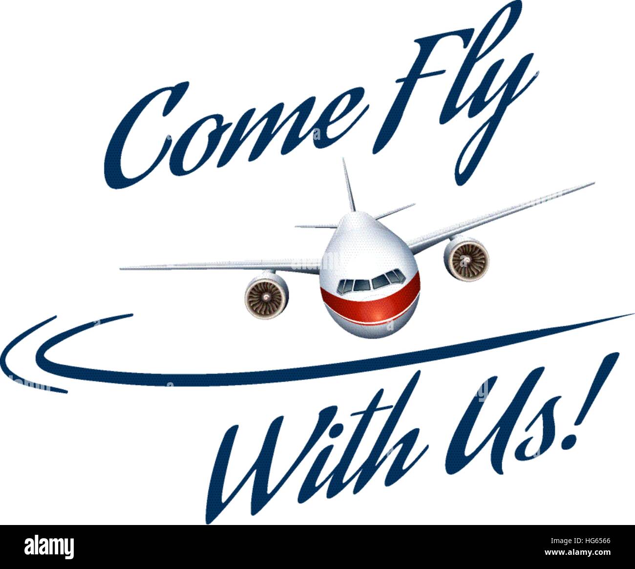 Advertisement poster for airline illustration Stock Vector Image & Art ...