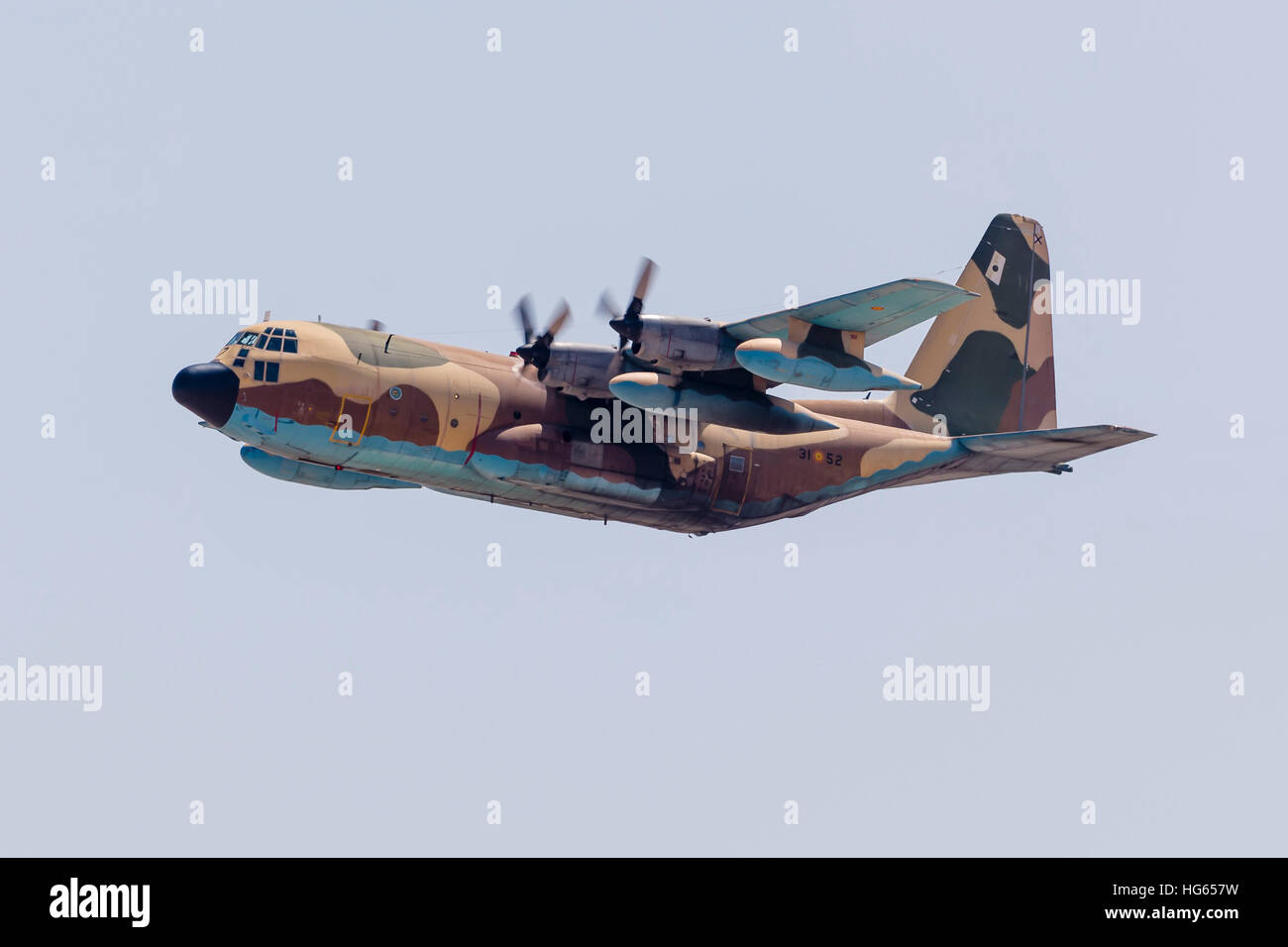 A Spanish Air Force KC-130 Hercules on a Red Flag mission Stock Photo ...