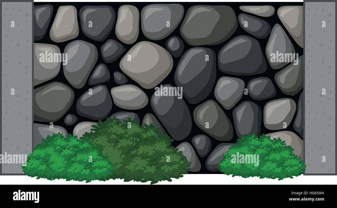 Wall made of rocks illustration Stock Vector Image & Art - Alamy