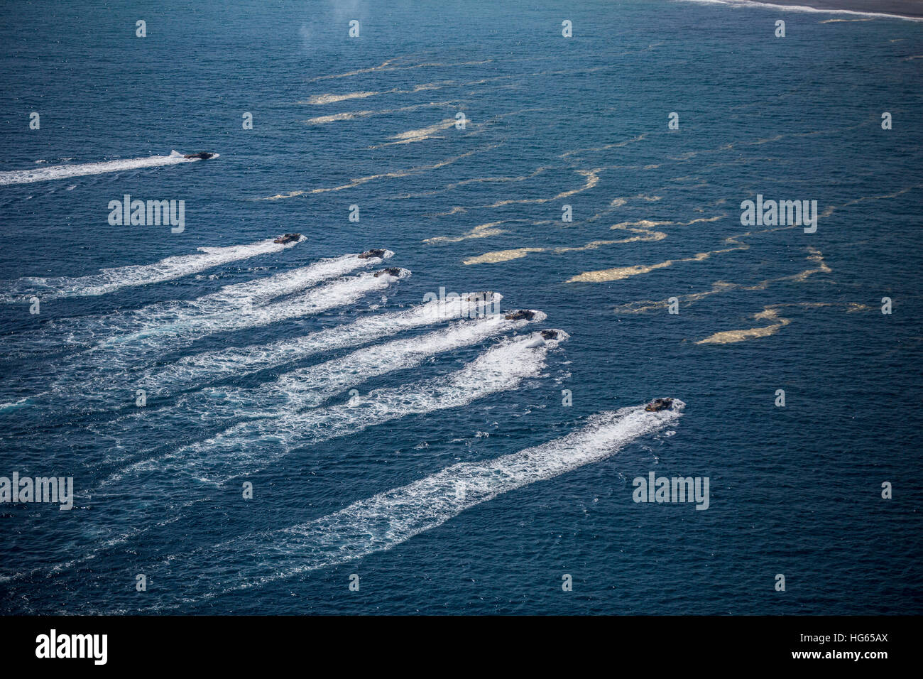 Republic of Korea amphibious assault vehicles maneuver in formation in ...