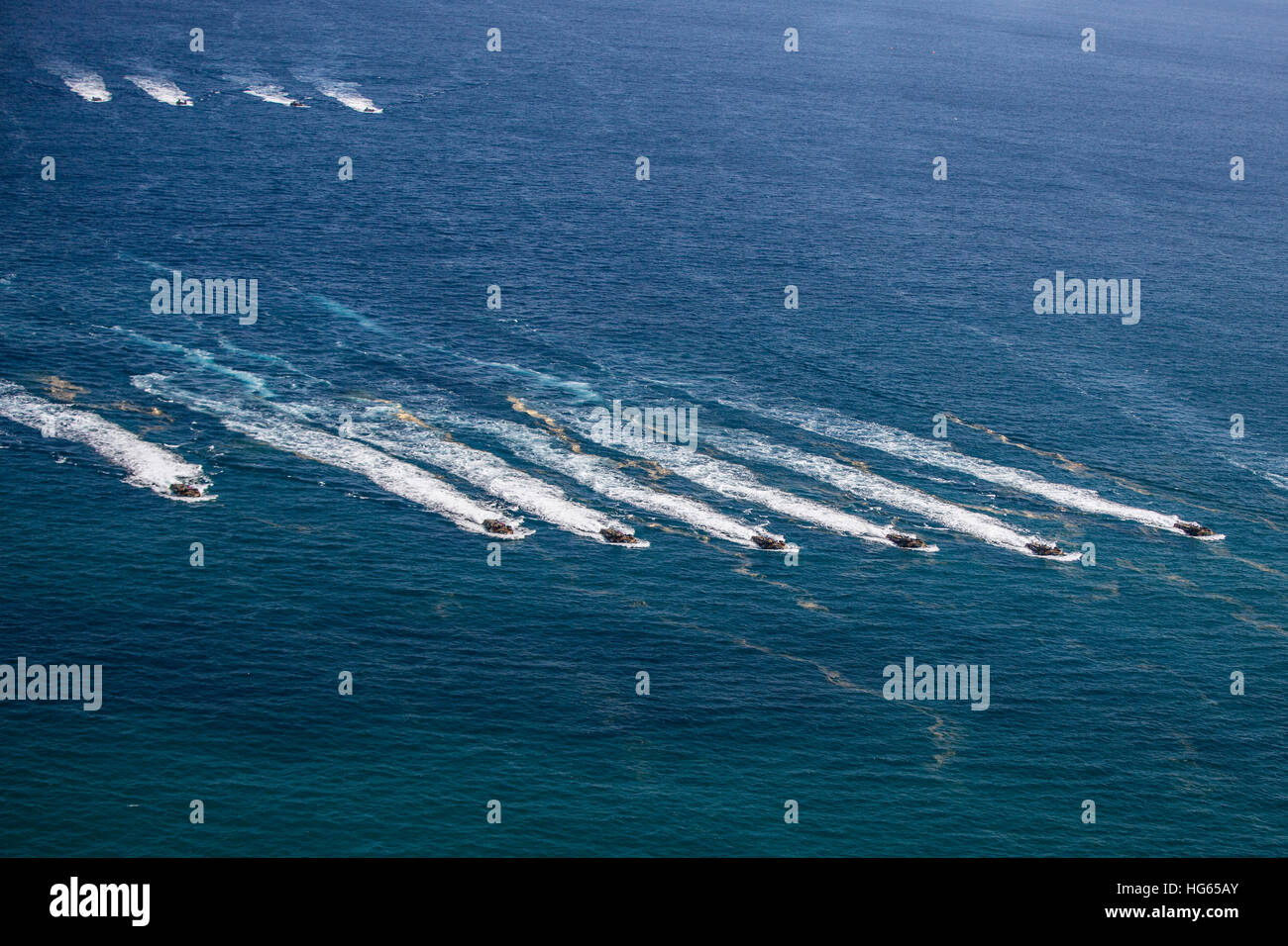 Republic of Korea amphibious assault vehicles maneuver in formation in ...