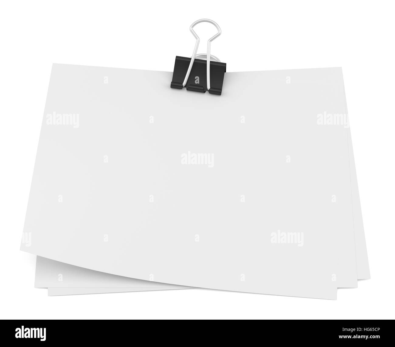 Binder clip and stack of paper Stock Photo - Alamy