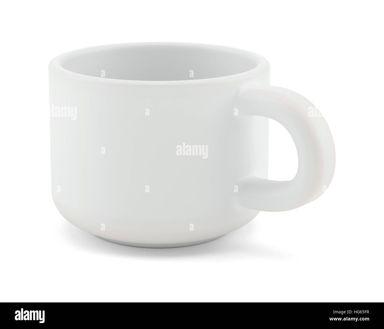 Tea cup isolated on white front view Stock Photo - Alamy