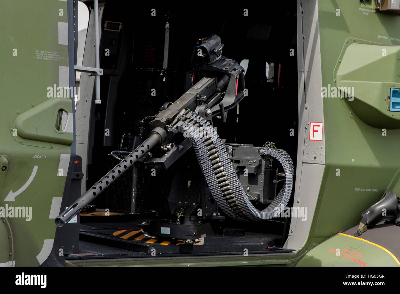 62mm machine gun inside a eurocopter nh90 of hi-res stock photography ...