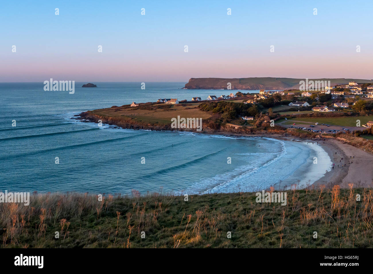 Trebetherick Point in Cornwall Stock Photo - Alamy