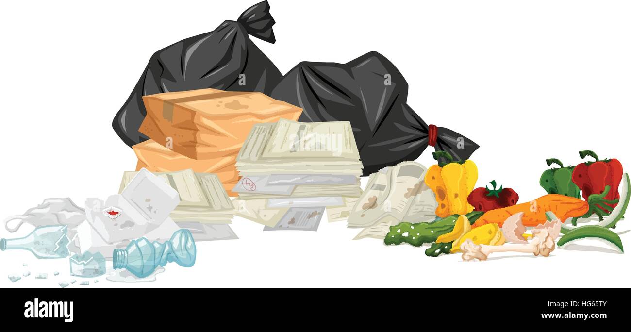 Waste food illustration hi-res stock photography and images - Alamy