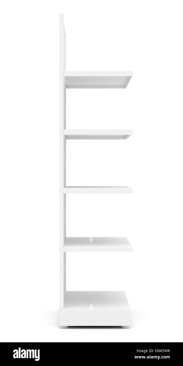 White Empty Retail Shelves Stock Photo - Alamy