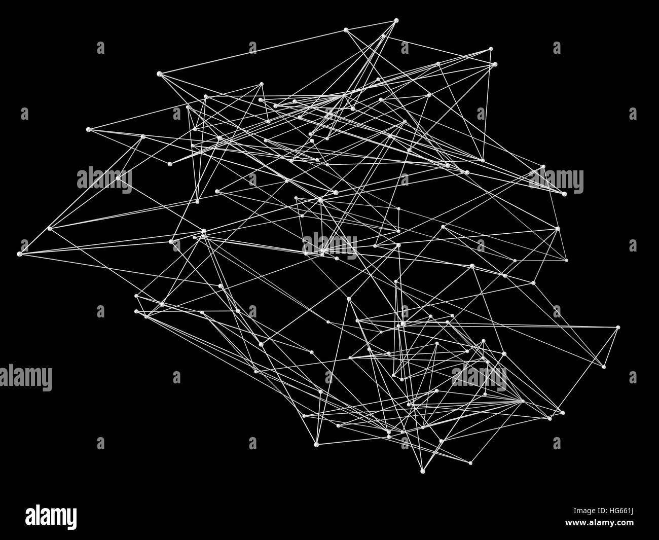 Lines and dots forming mesh Stock Photo - Alamy