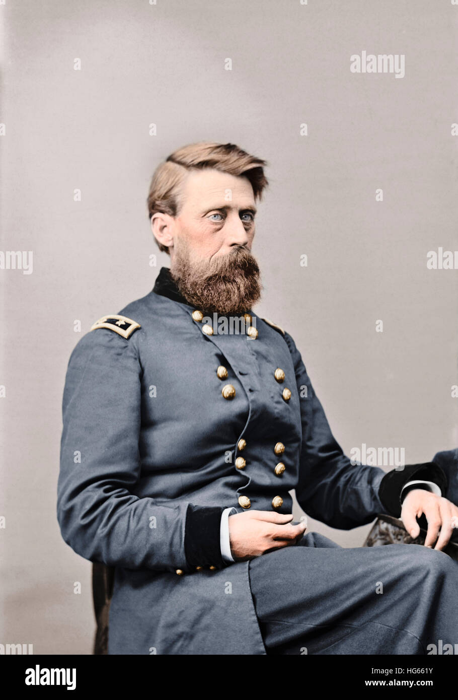Major General Jefferson C. Davis of the Union Army, circa 1860 Stock ...