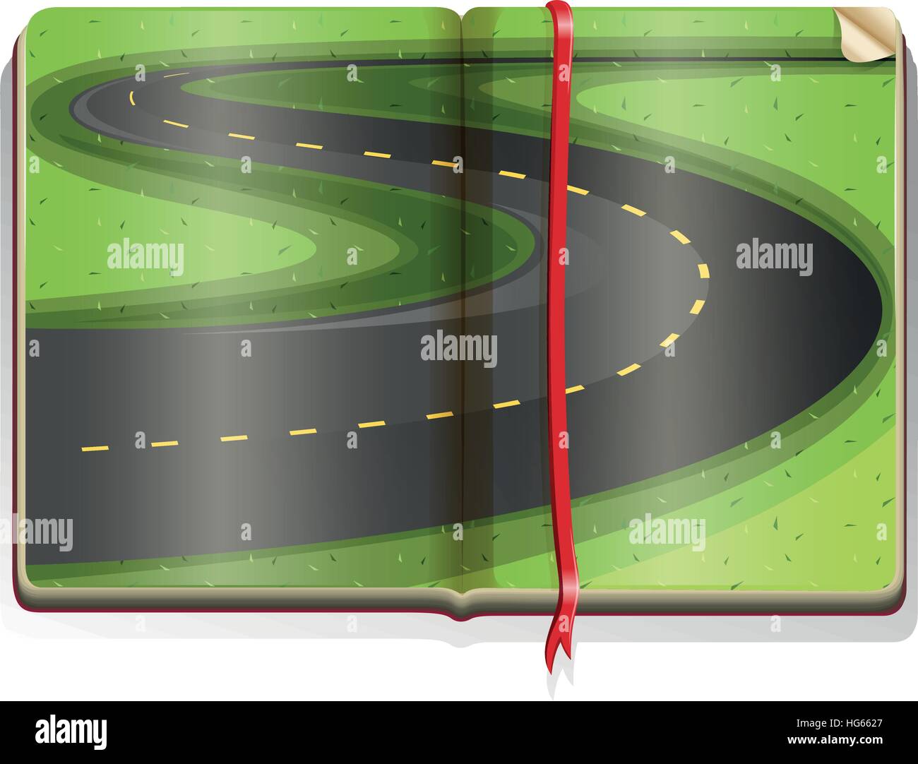 On the road book Stock Vector Images - Alamy