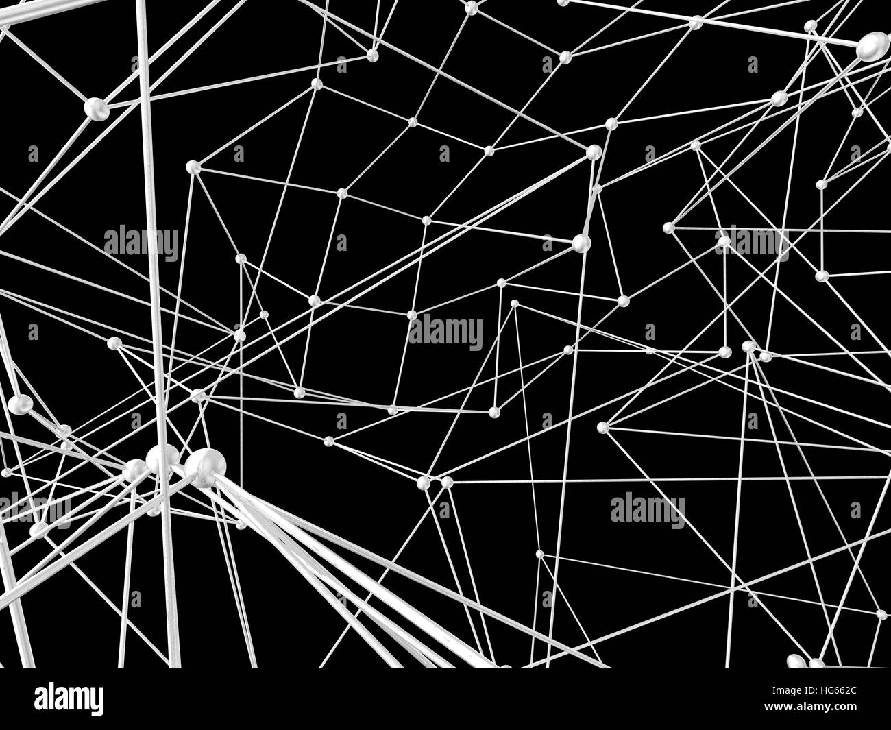 Lines and dots forming mesh Stock Photo - Alamy