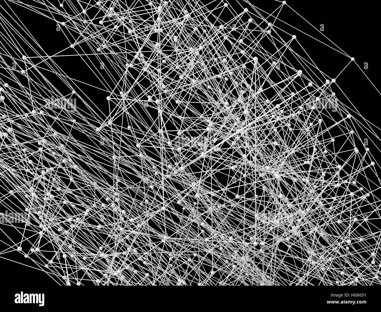 Lines and dots forming mesh Stock Photo - Alamy