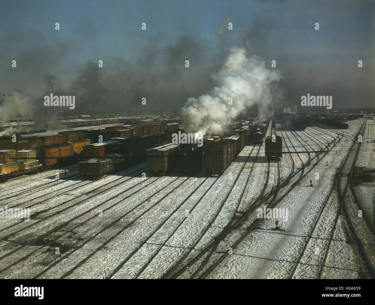General view of one of the Chicago and Northwestern railroad ...