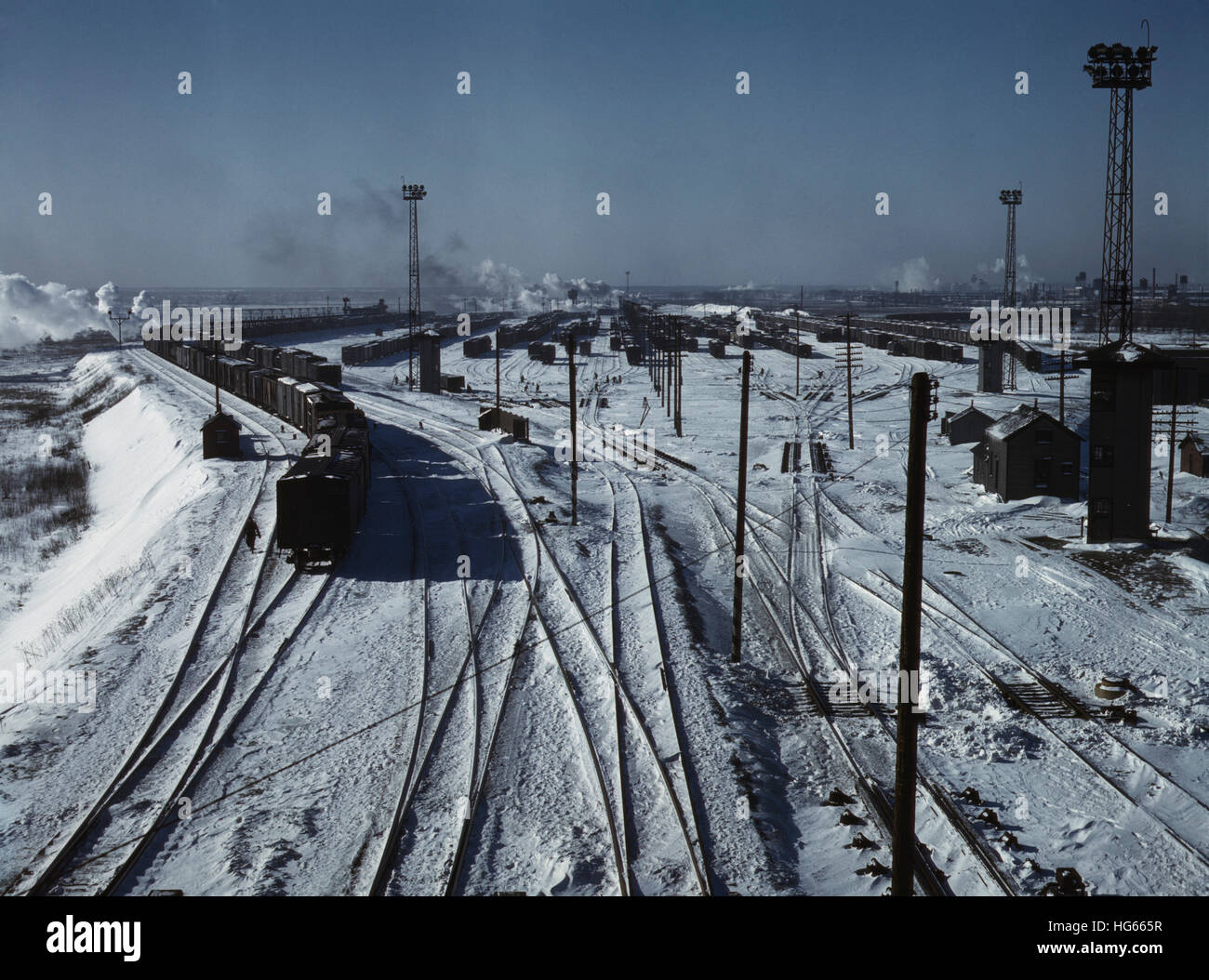 Belt Railway, looking toward the west yard of clearing yard, Chicago ...