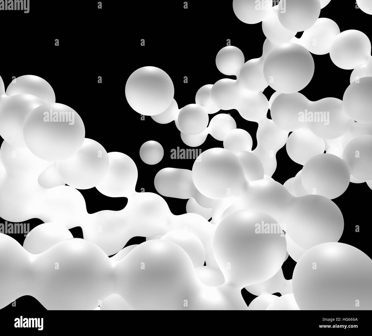 Abstract of chaotic white blobs Stock Photo - Alamy