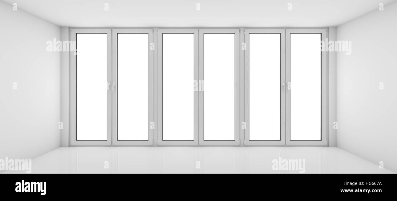 Empty room and big windows Stock Photo - Alamy