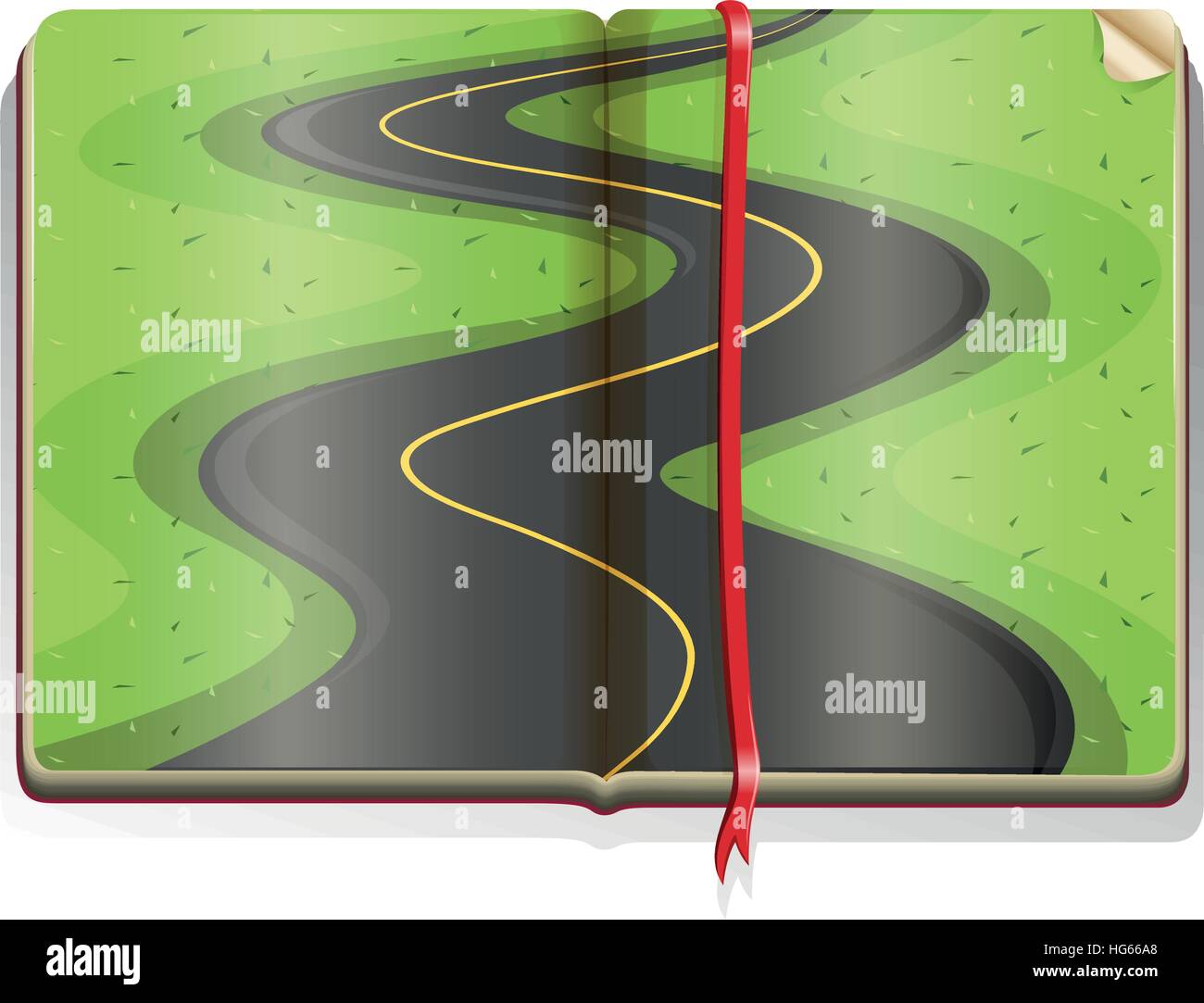 Road scene in book illustration Stock Vector Image & Art - Alamy