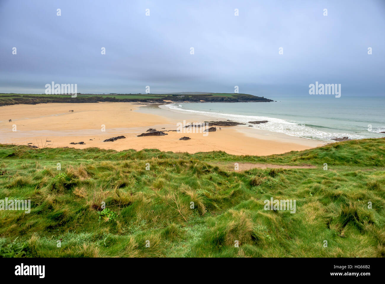 A view across Harlyn Bay in Cornwall Stock Photo - Alamy