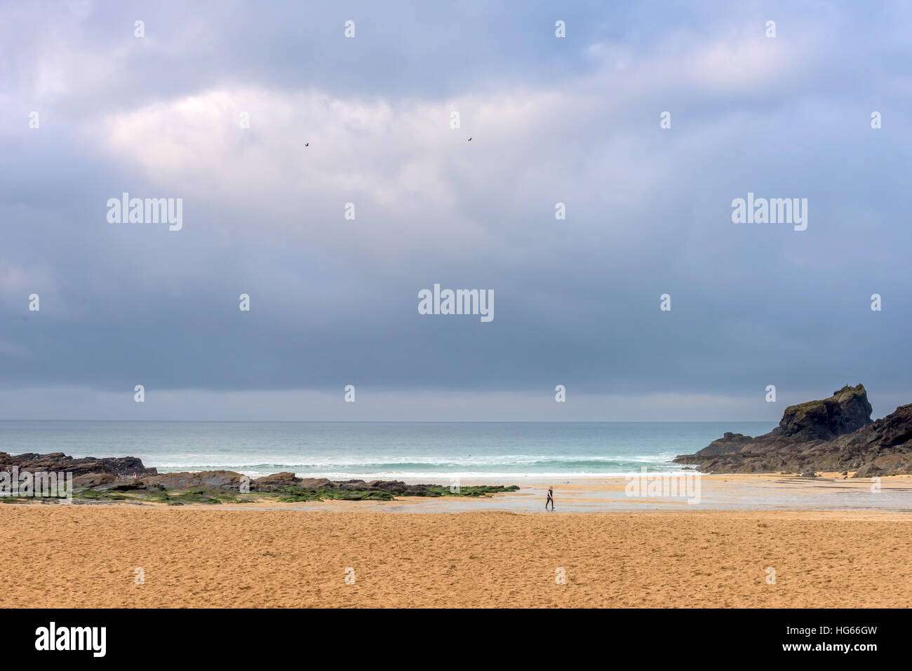 Trevone Bay in Cornwall Stock Photo - Alamy