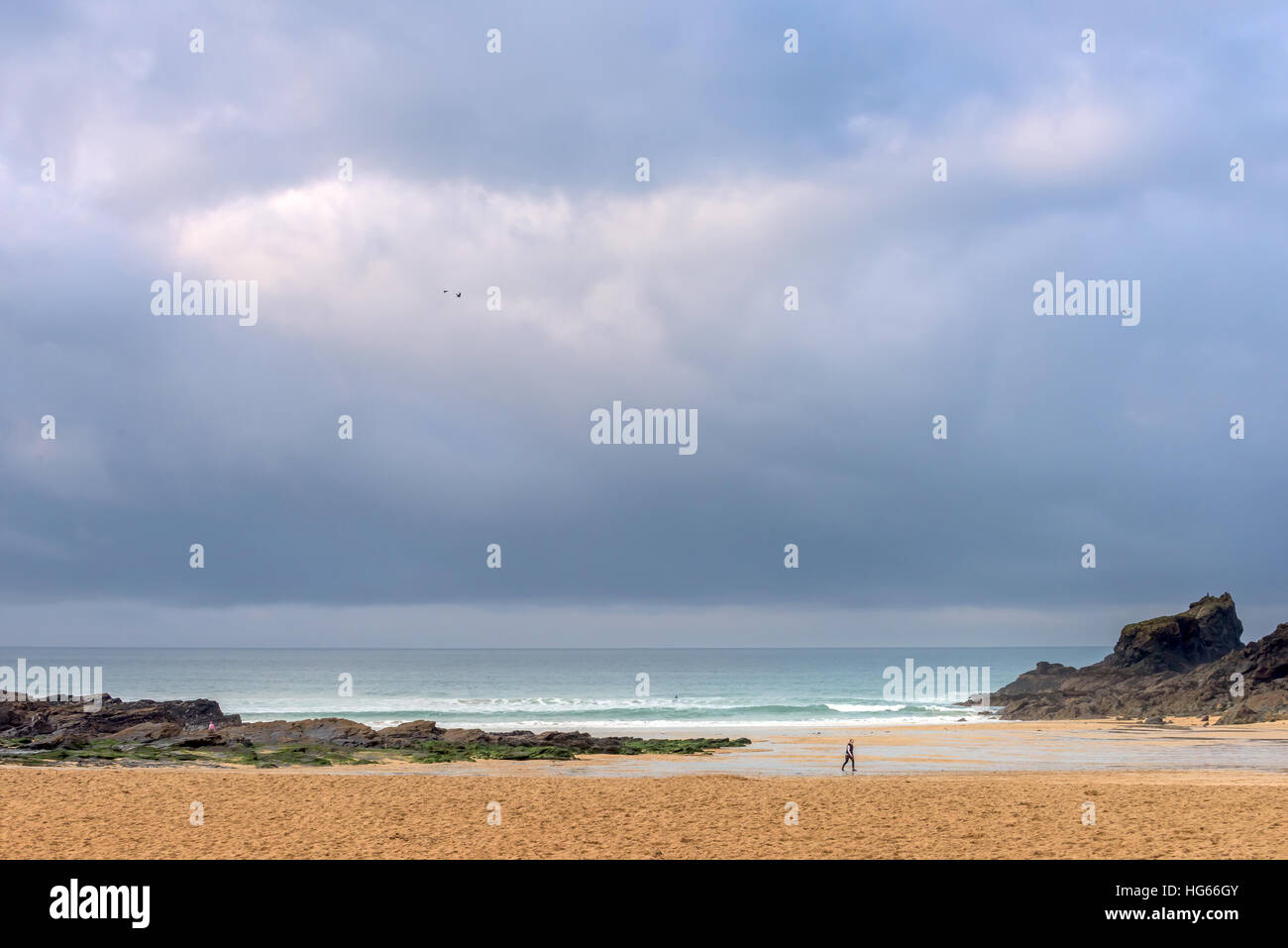 Trevone Bay in Cornwall Stock Photo - Alamy