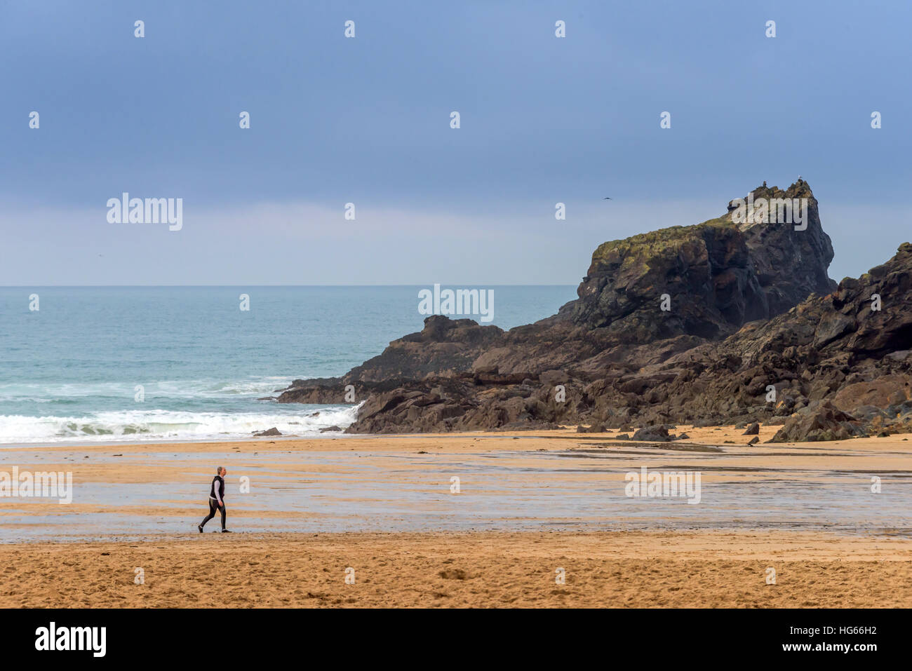 Trevone Bay in Cornwall Stock Photo - Alamy