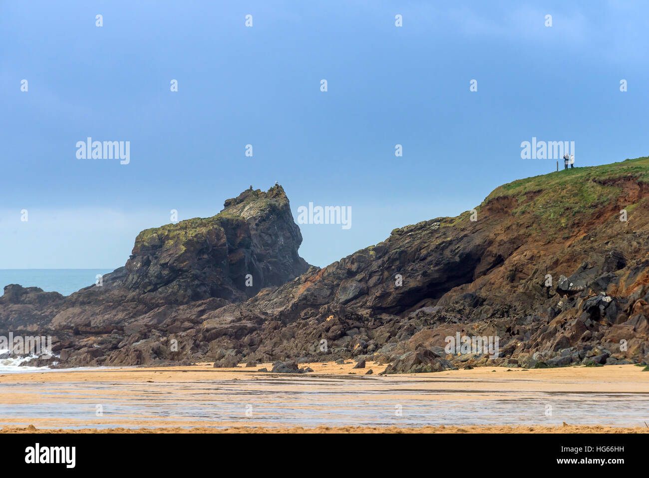 Trevone Bay in Cornwall Stock Photo - Alamy