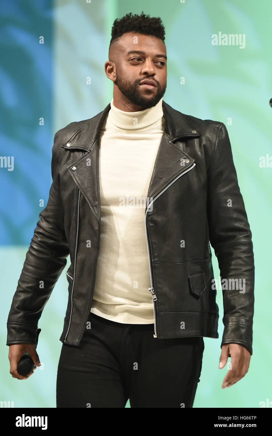 JLS founder Oritsé Williams performing at The Clothes Show 2016 in ...