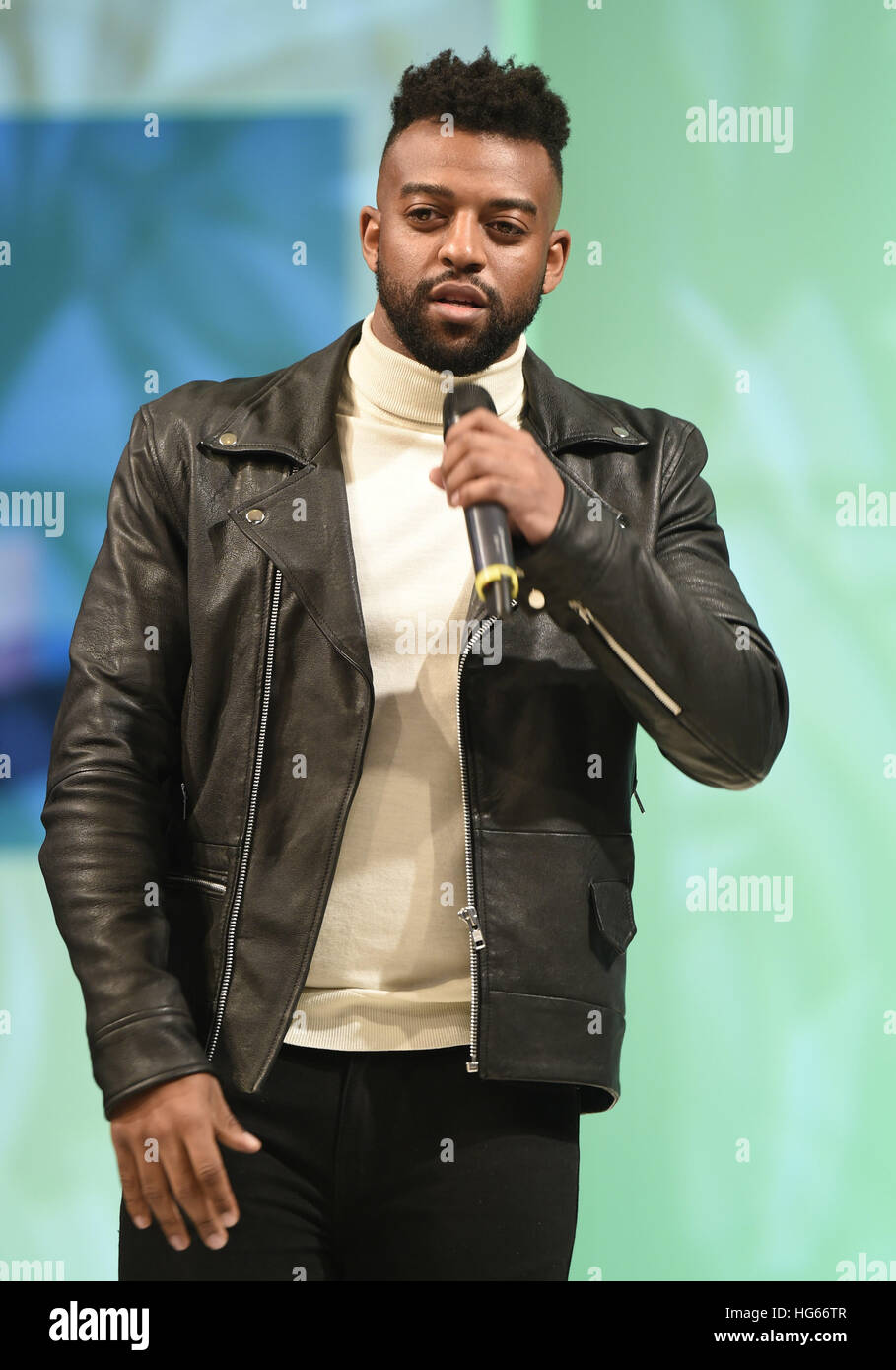 JLS founder Oritsé Williams performing at The Clothes Show 2016 in ...